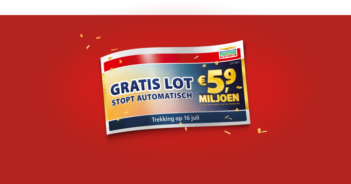 Gratis extra trekking - Postcode Loterij