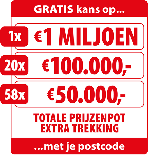 Gratis extra trekking - Postcode Loterij