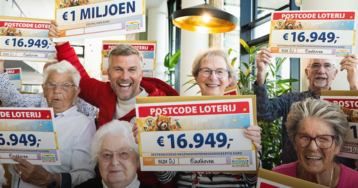 45 inwoners uit Eindhoven verdelen € 1 MILJOEN - Nationale Postcode Loterij
