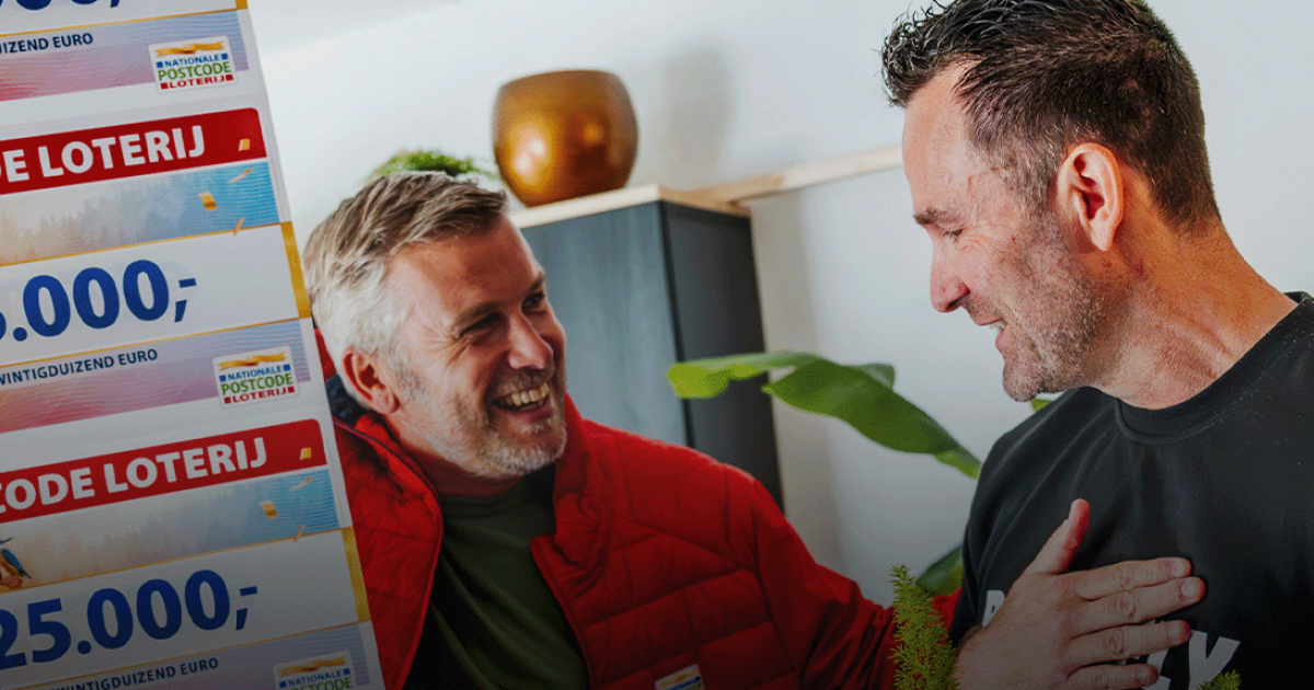 Marcel uit Vianen wint tien jaar lang € 25.000,- per jaar - Nationale Postcode Loterij