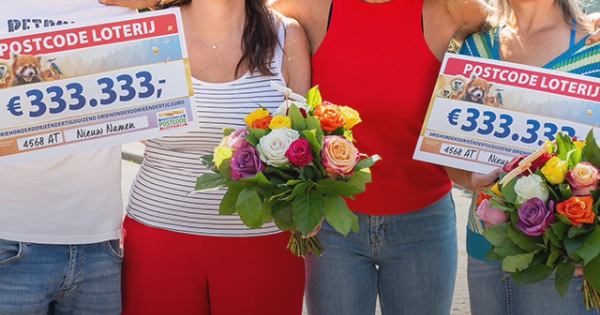 Drie winnaars uit Nieuw Namen verdelen € 1 MILJOEN - Postcode Loterij