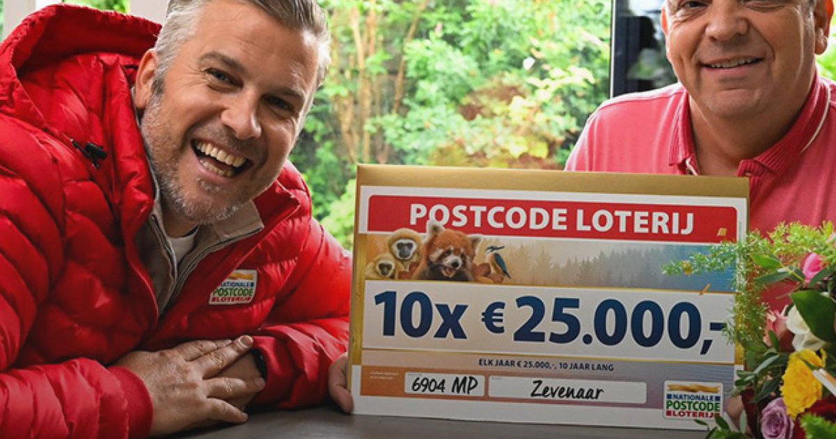 Arend uit Zevenaar wint tien jaar lang € 25.000,- per jaar - Nationale Postcode Loterij
