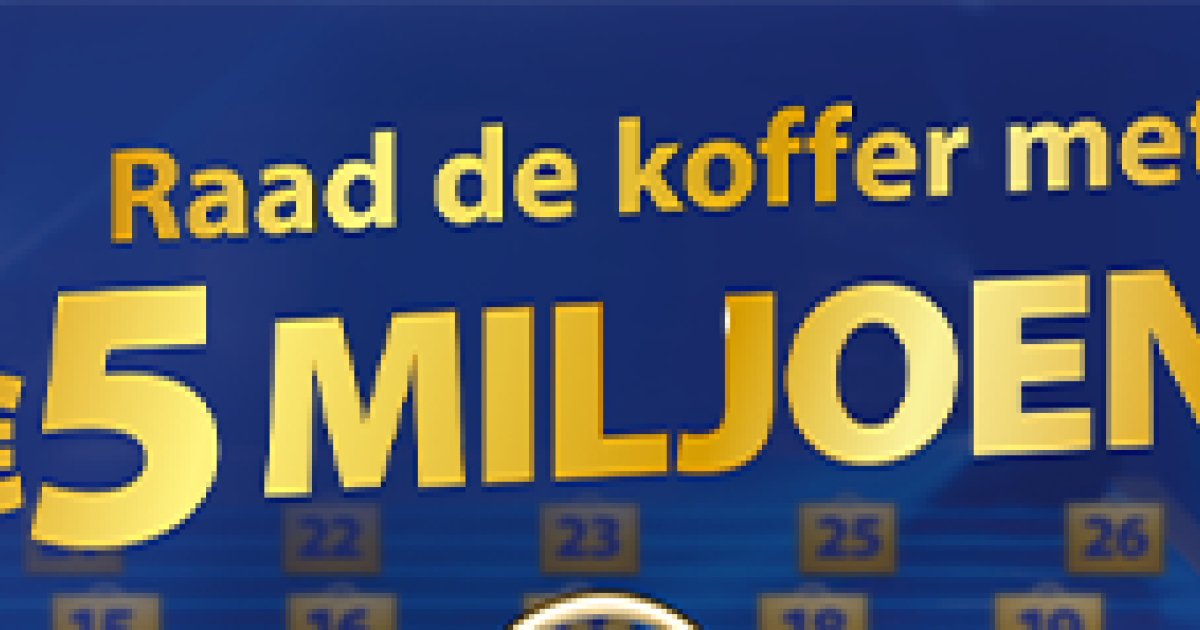 Raad de koffer met € 5 MILJOEN - Postcode Loterij
