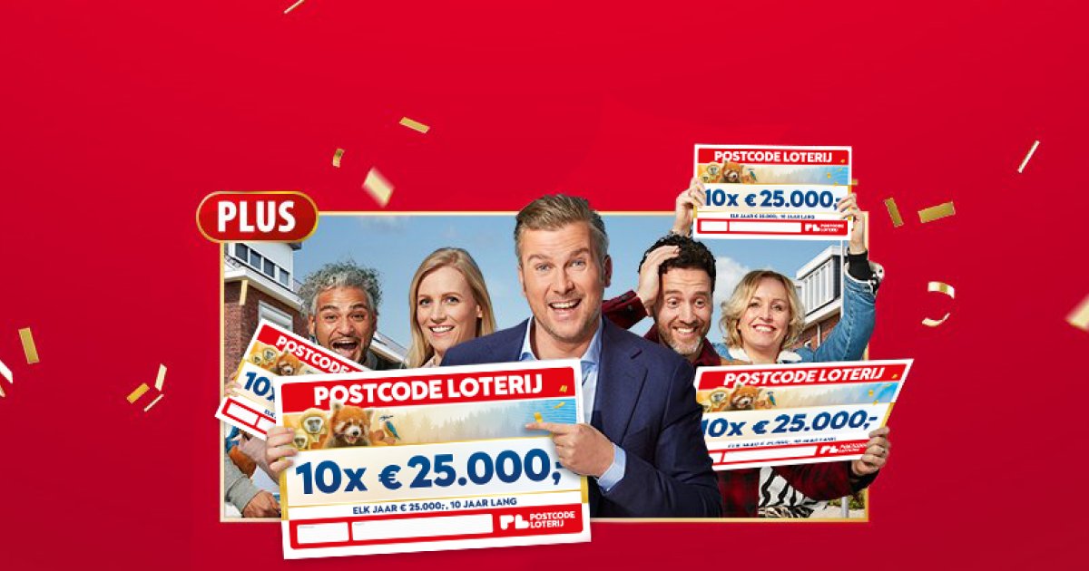 Bekijk de Plus uitslagen van de Postcode Loterij - Postcode Loterij